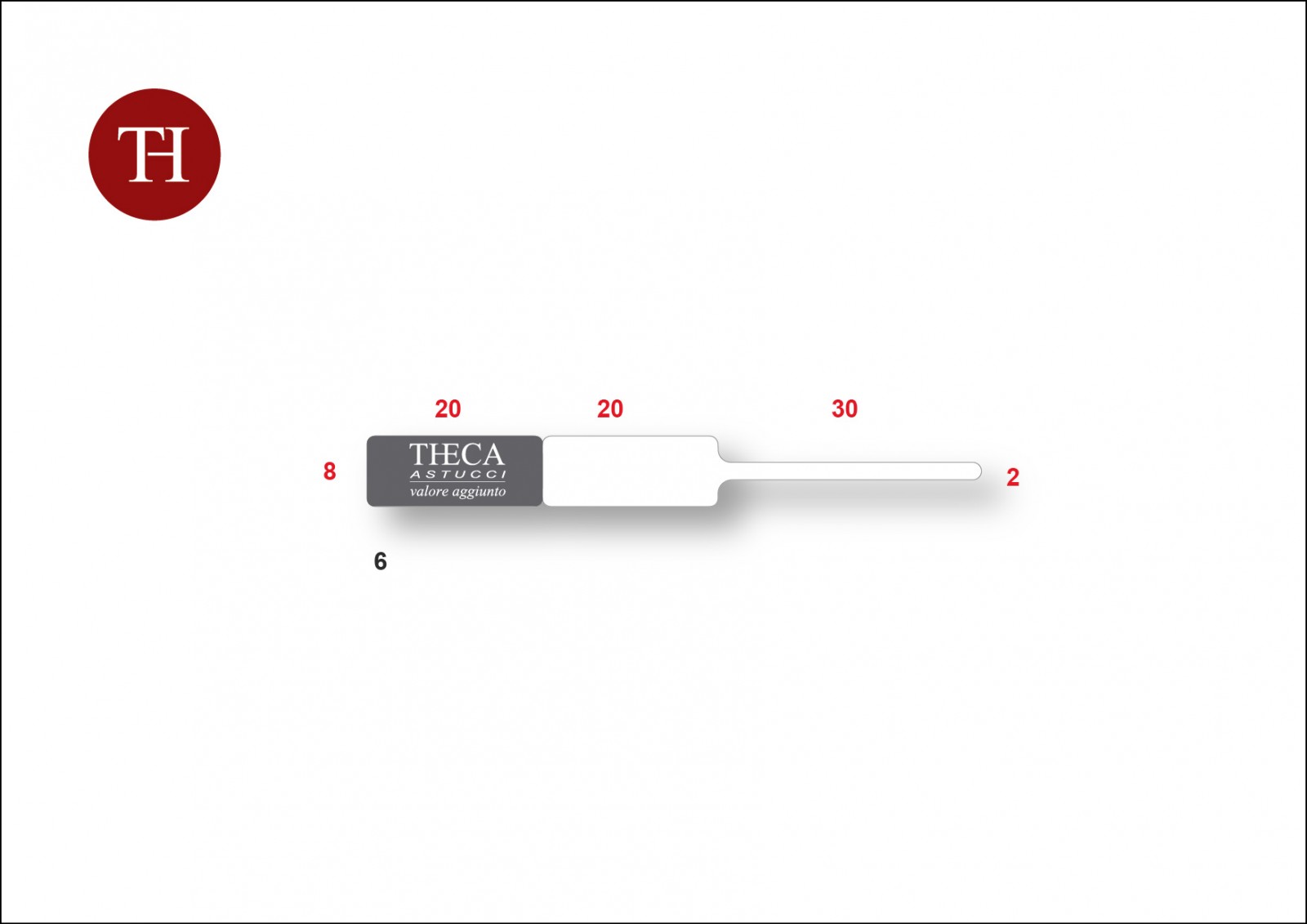 Polypropylene labels for jewelery b9 20x8(30) mm - Jewellery accessories